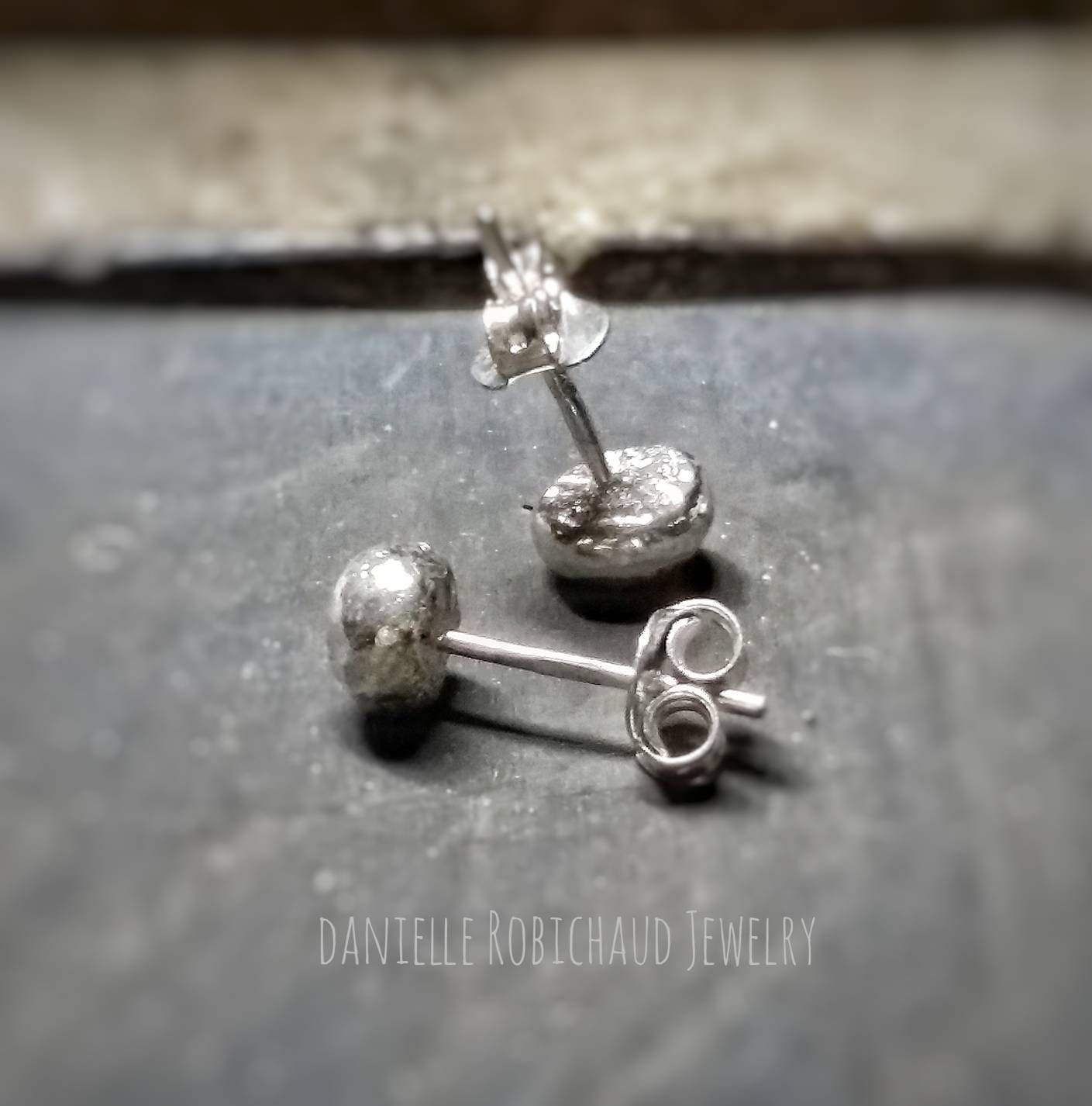 Handmade Silver Ball Studs, Recycled Sterling Silver Studs, Ball ...