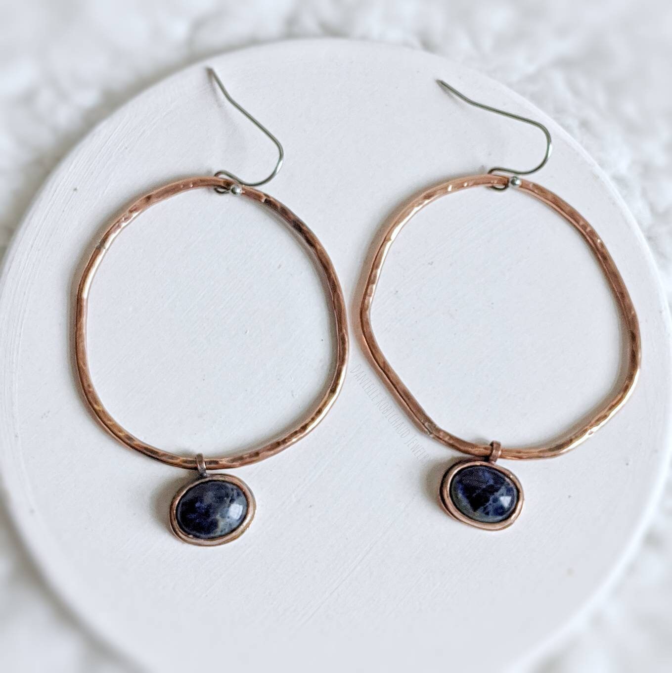 Large Copper Hoops Copper Hoops Copper Earrings Hammered - Etsy