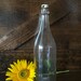 Antique Glass Bottle With Porcelain Top and Metal Bail, Hutter Stopper ...