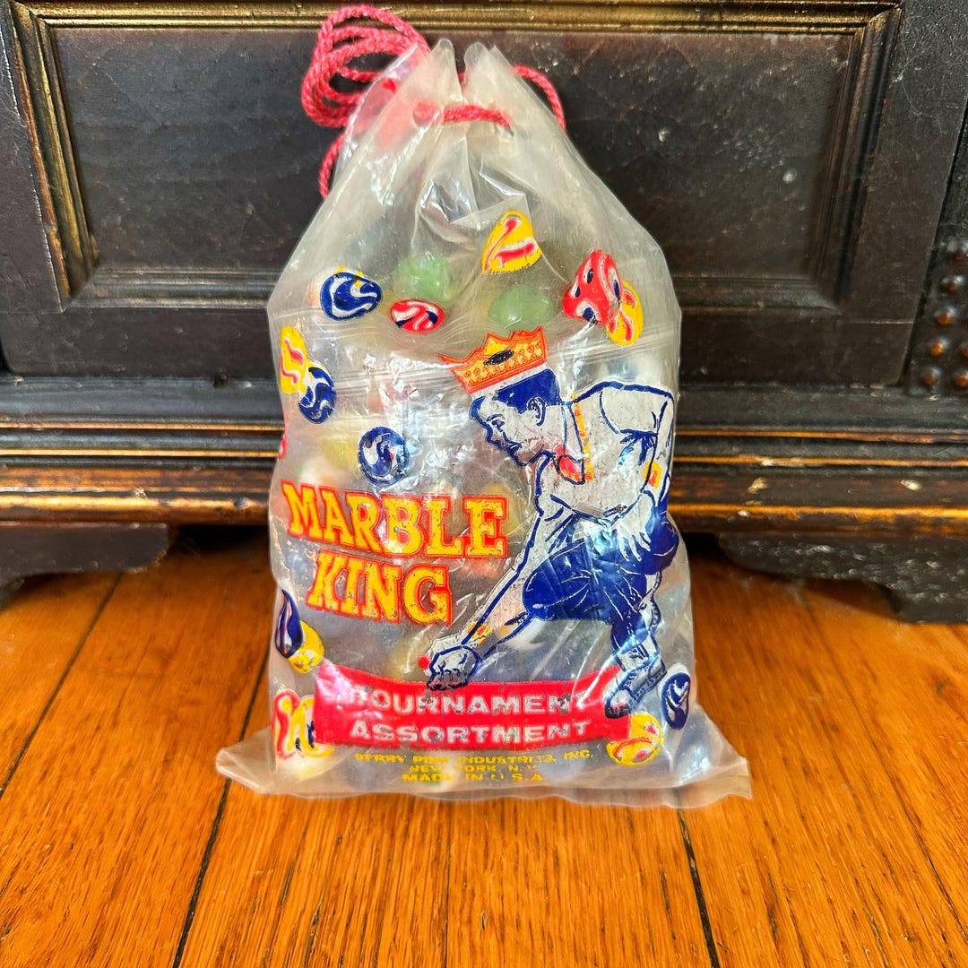 Vintage Bag of Marbles...shooter Marbles, Marble King Marbles, 156 Marbles, Vintage Toys - Etsy