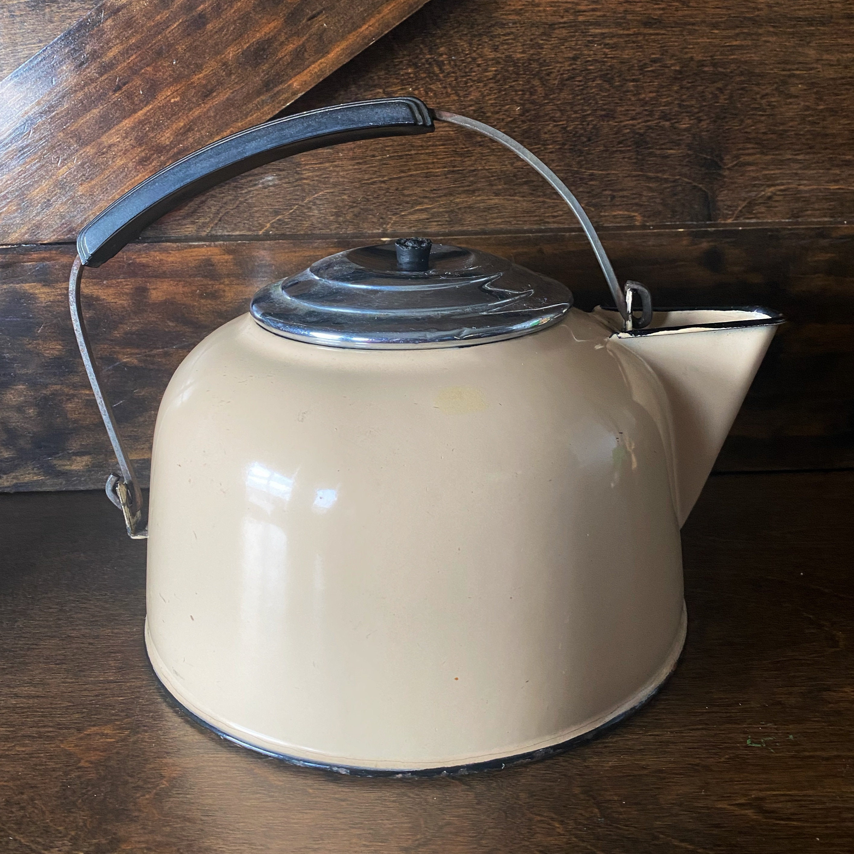 Vintage Enamel Teapot Enamel Tea Kettle From the 1950's | Etsy