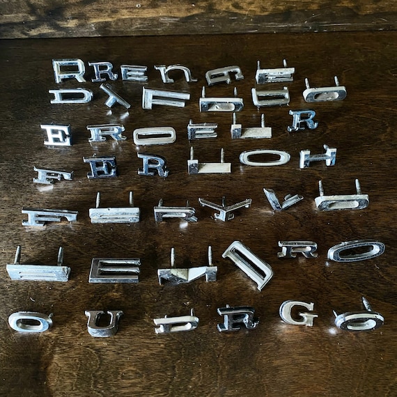 Vintage Metal Car Letters 1950's-1970's Vintage Car | Etsy
