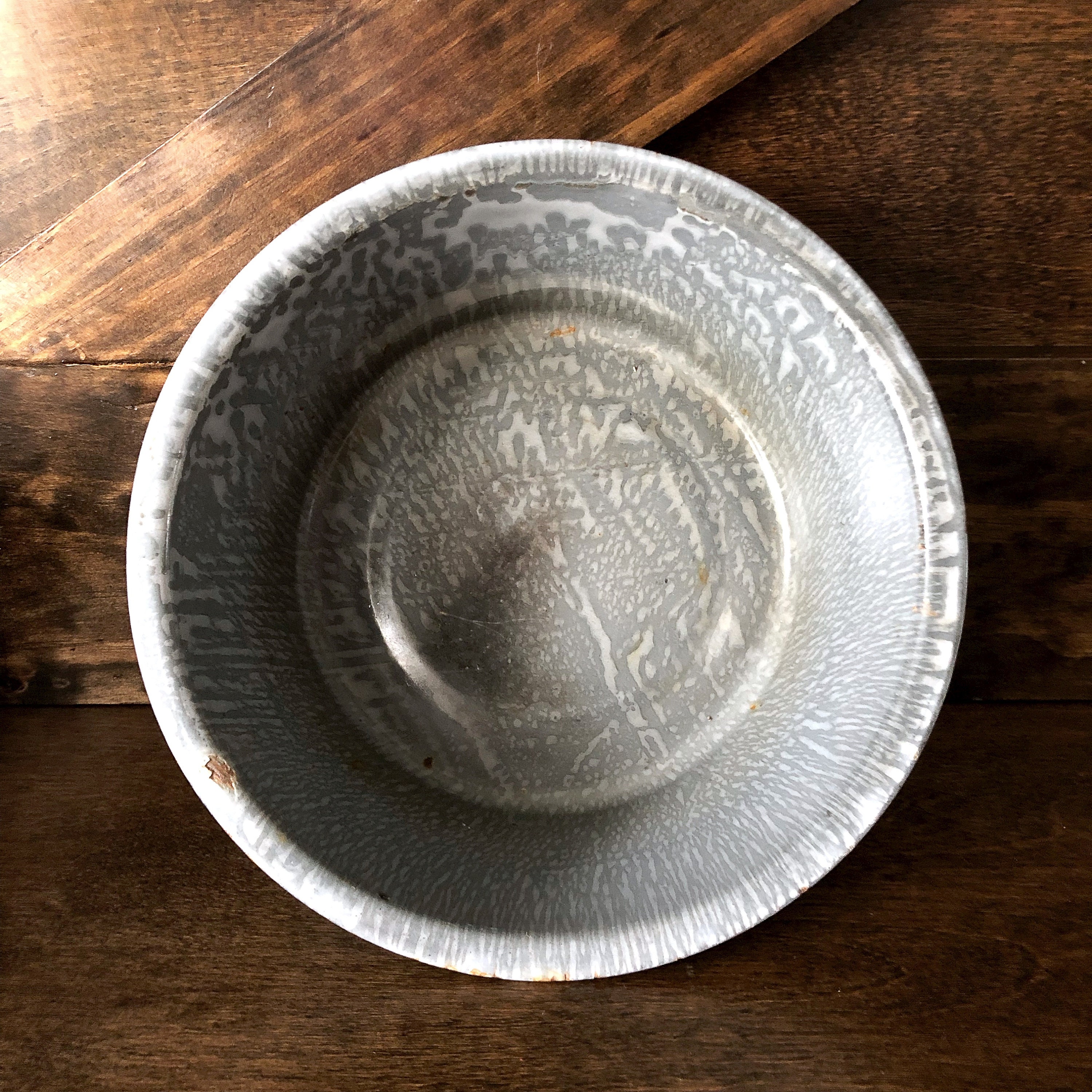 Vintage Enamelware Graniteware Enamel Bowl Grey Enamelware | Etsy