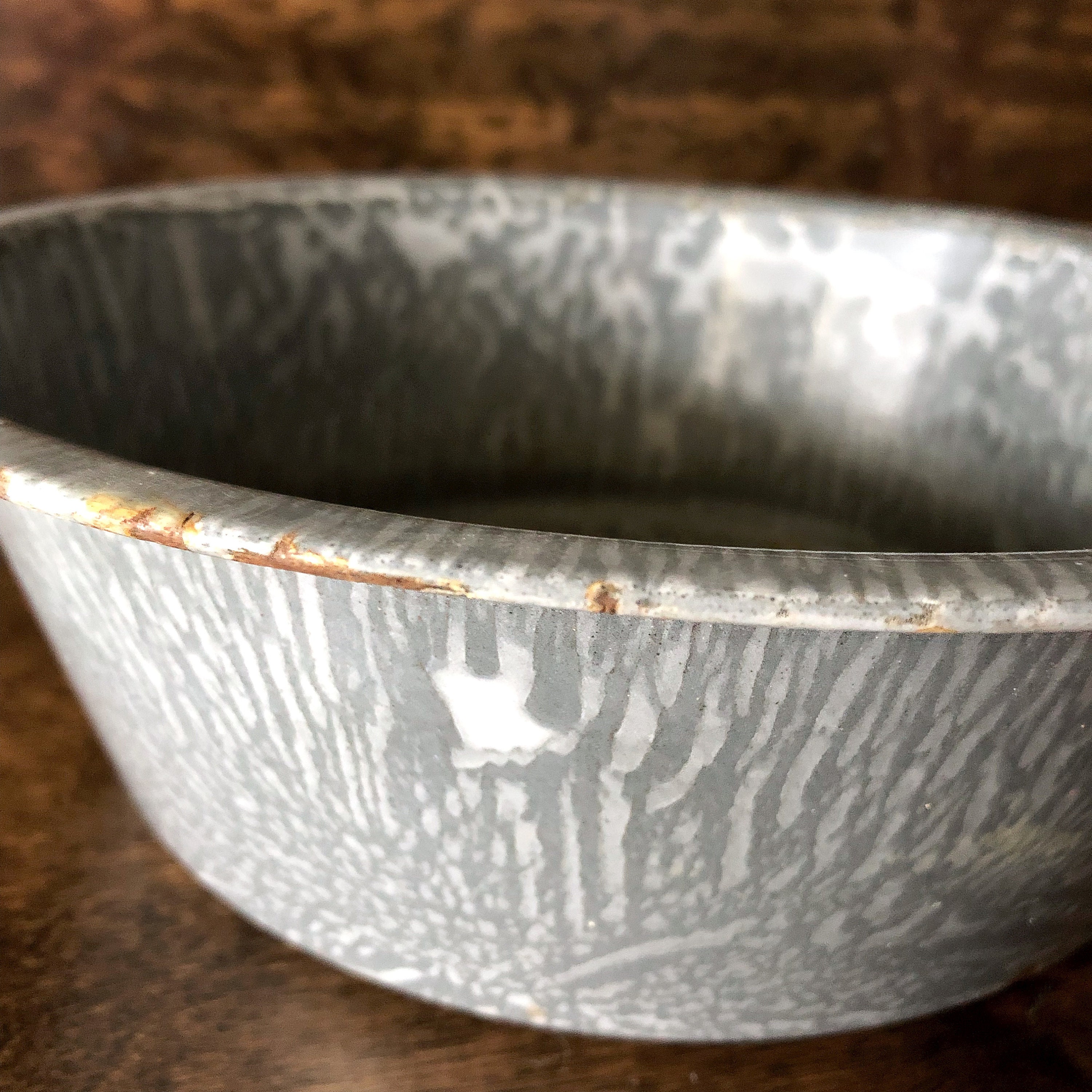 Vintage Enamelware Graniteware Enamel Bowl Grey Enamelware | Etsy