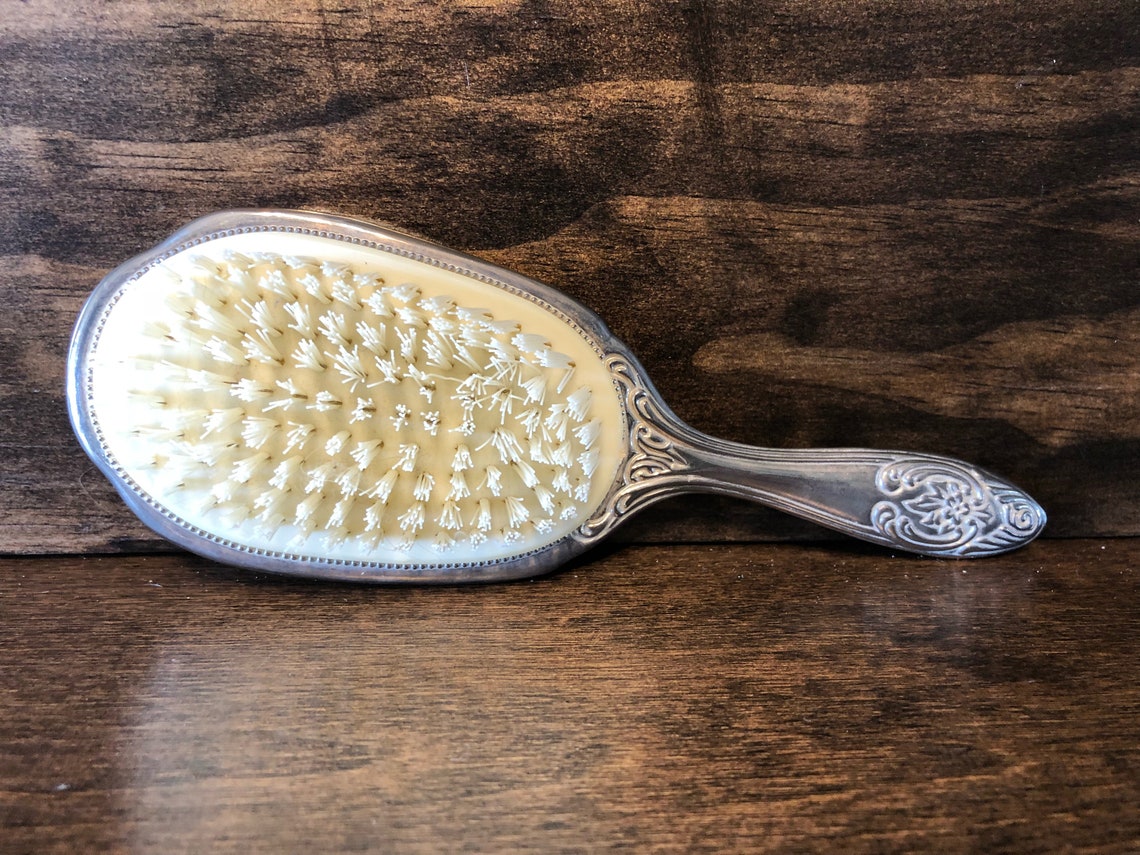 Vintage silver plated vanity set brush comb mirror dresser | Etsy