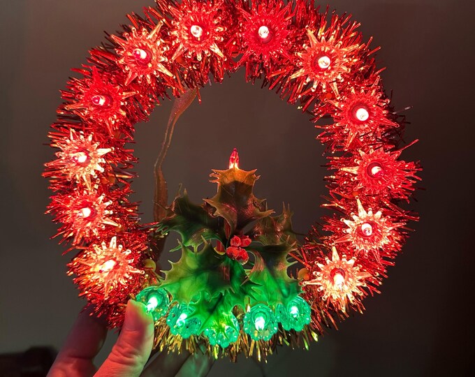 Vintage Wreath Tree Topper, Vintage Christmas Decor, in Original Box ...