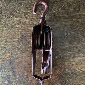 Vintage Red Pulley, Double Pulley With Guide, by Durbin-durco Inc ...