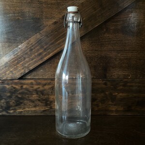 Antique Glass Bottle With Porcelain Top and Metal Bail, Hutter Stopper ...