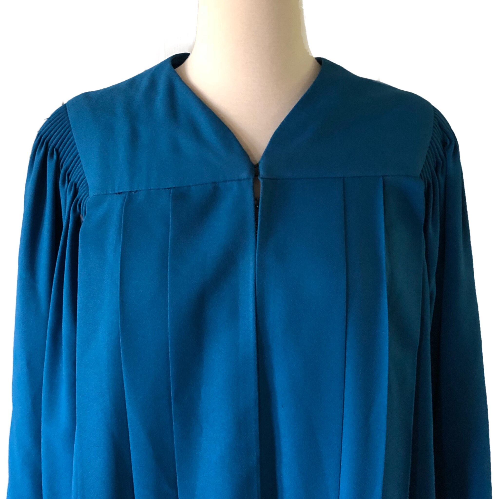Vintage graduation gown choir robe blue angel sleeves | Etsy