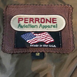 Vintage Ladies Aviator, Bomber Jacket, Brown Leather by Perrone, Flight ...