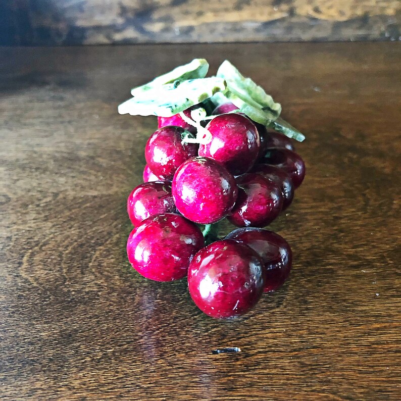 Vintage Stone Grape Cluster Purple Grapes Mid Century Home - Etsy