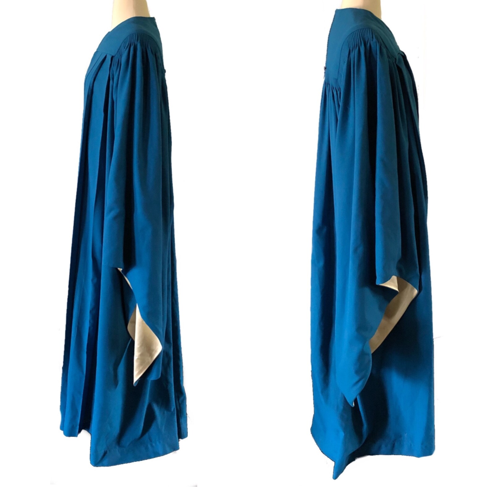 Vintage Graduation Gown Choir Robe Blue Angel Sleeves - Etsy