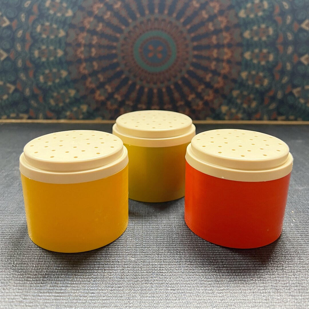 Vintage Tupperware Shakers, Stackable Containers, Vintage Boho Kitchen ...