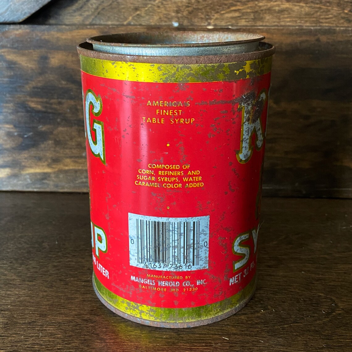Vintage King Syrup Tin Farmhouse Kitchen Decor Vintage - Etsy