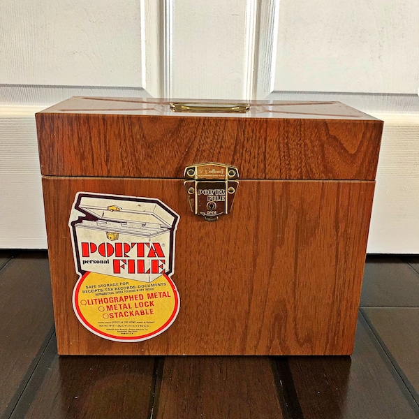 Metal File Box Vintage - Etsy