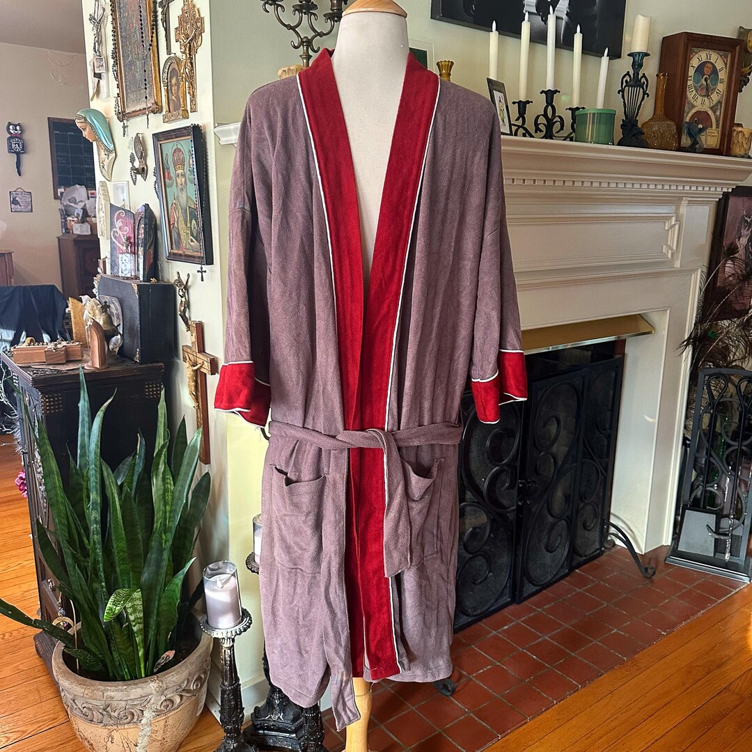 Vintage 1970's Velour Robe – Michael Paige Acetate Lounge Robe ...