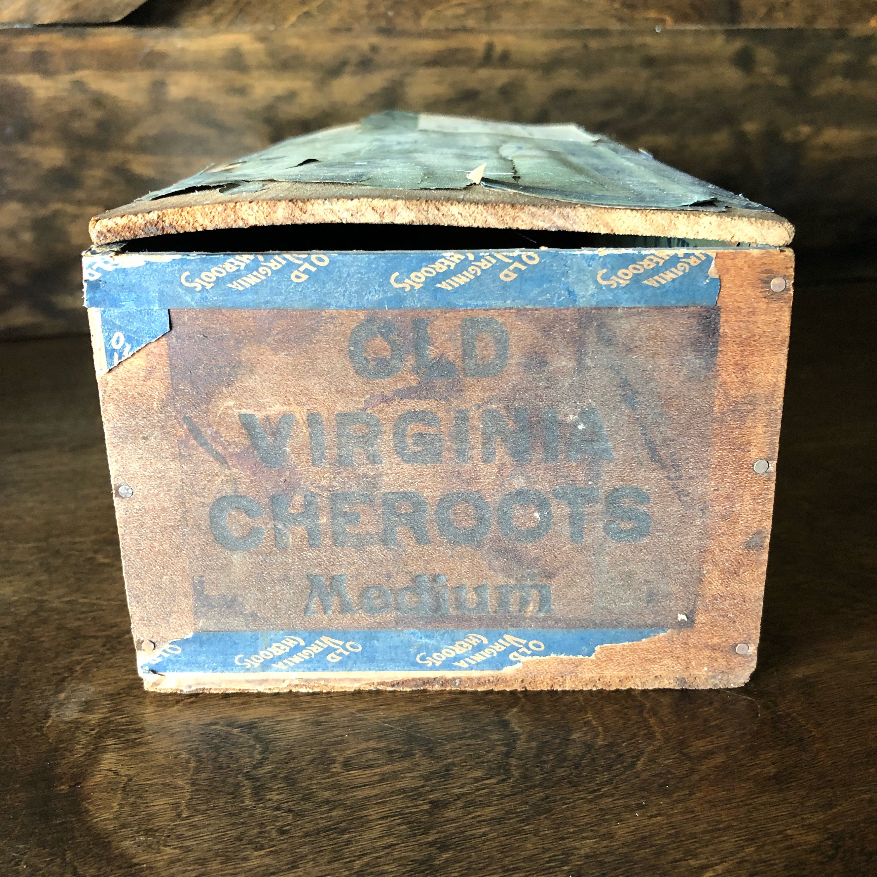 Antique Old Virginia Cheroots Wood Cigar Box 1917 Tobacco - Etsy