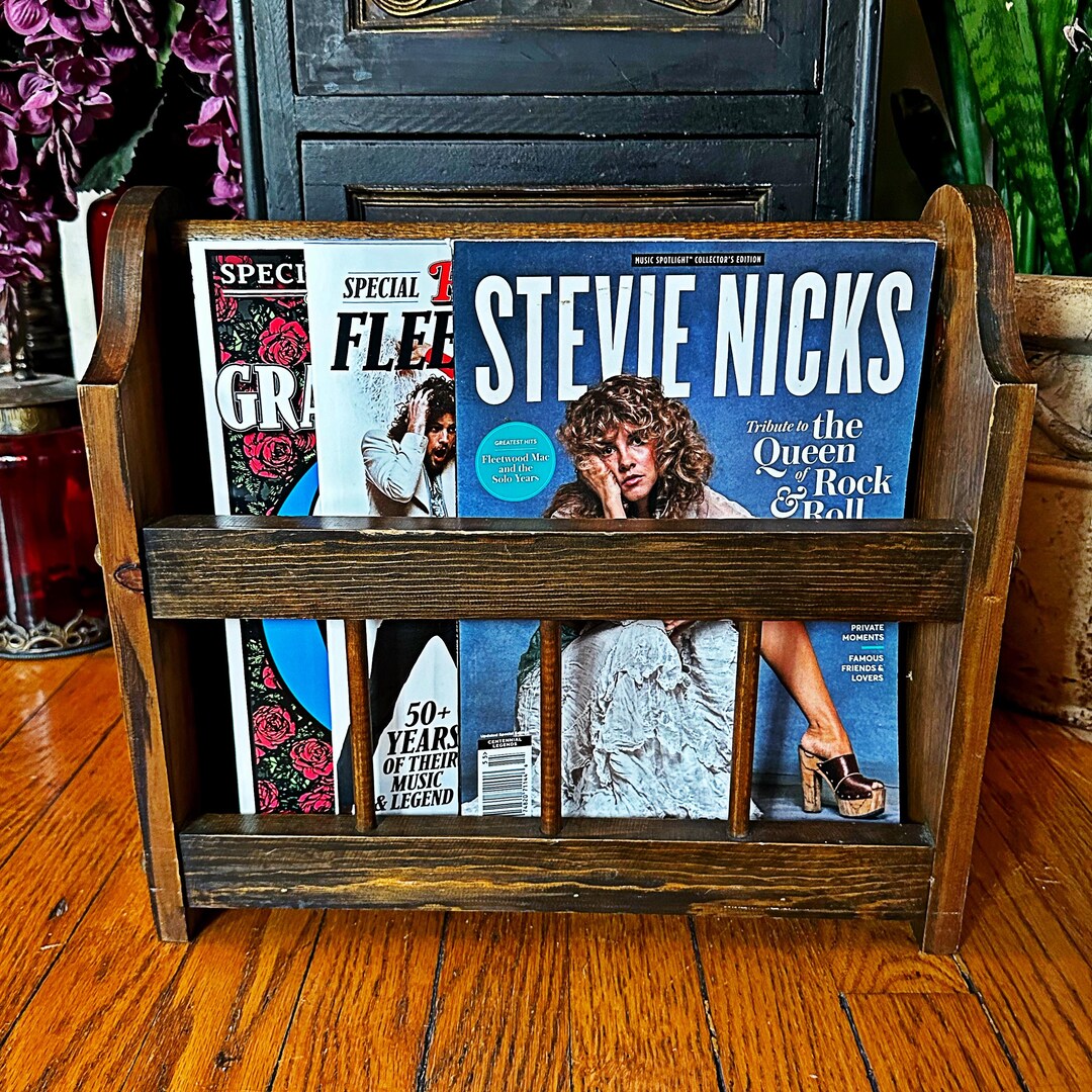 Vintage Magazine Rack, Wood Newspaper Rack, Vintage Home Decor, Mid ...