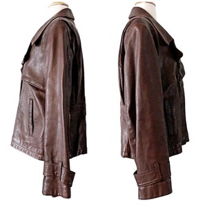 Vintage Ladies Aviator, Bomber Jacket, Brown Leather by Perrone, Flight ...