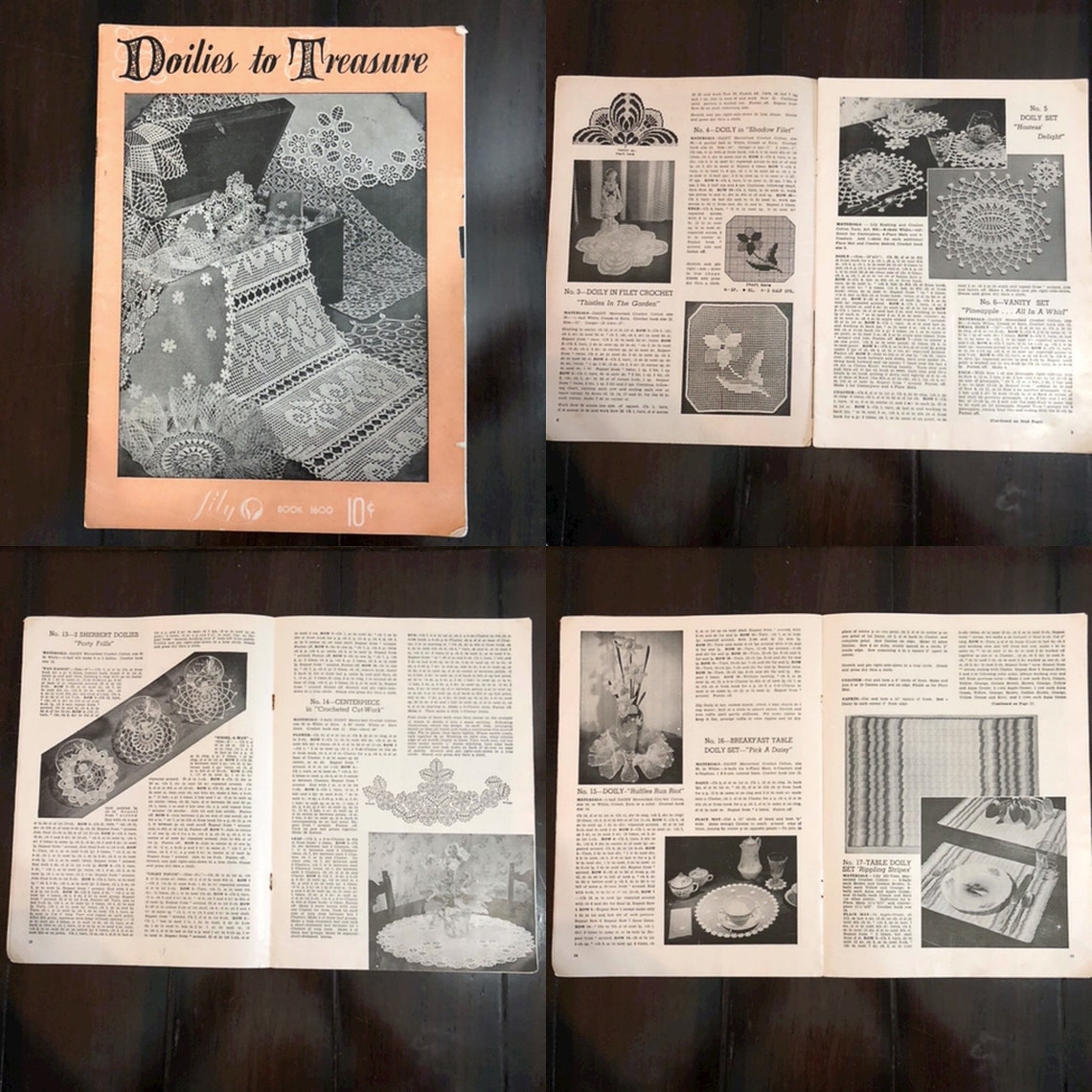 Vintage Crochet and Tatting Book Doily Pattern Books - Etsy