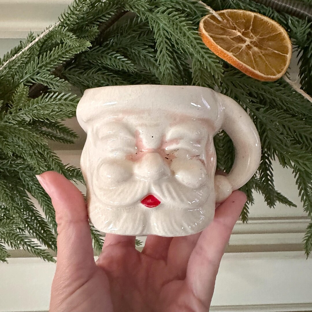 Vintage Santa Mug, Vintage Christmas Decor, Midcentury Christmas ...