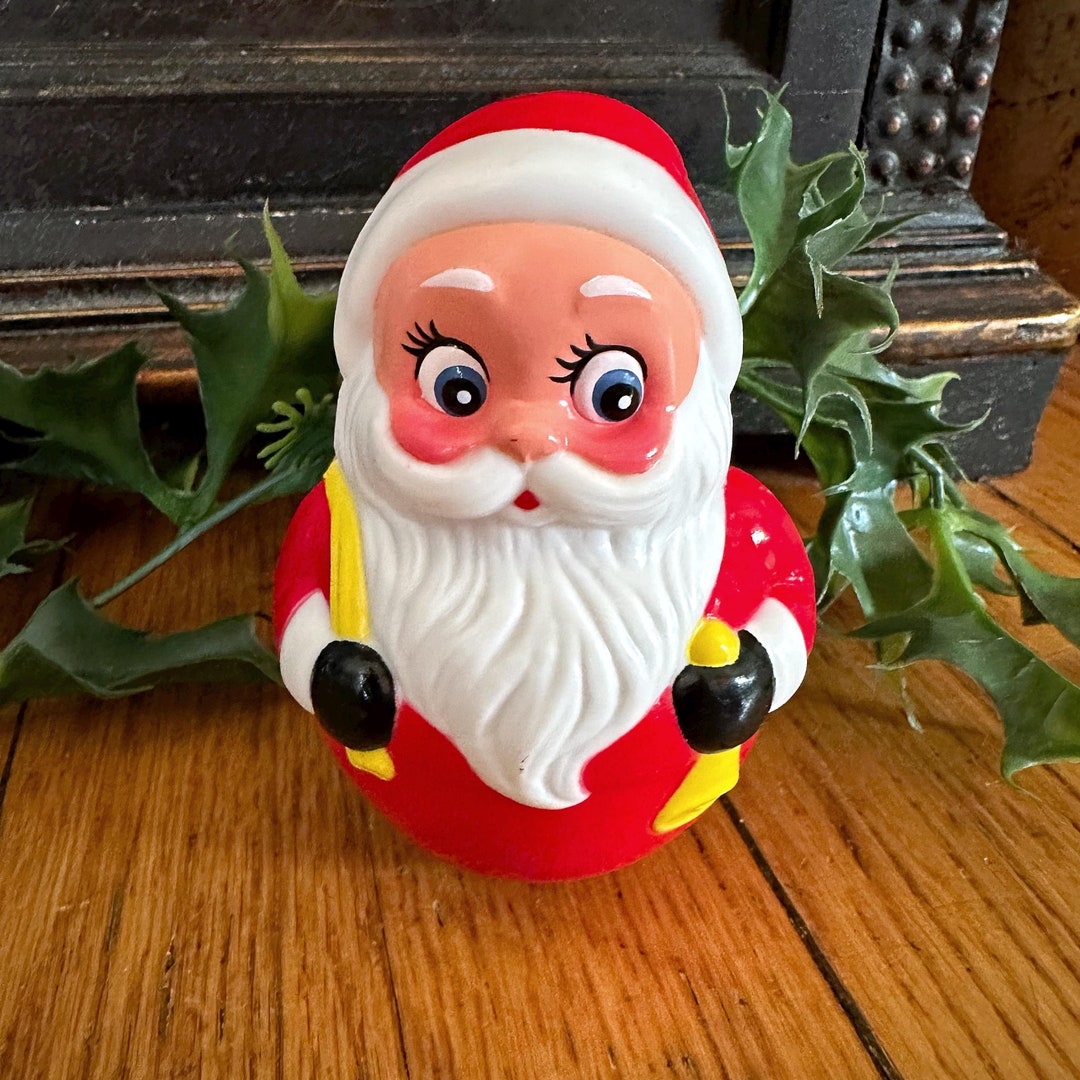 Vintage Roly Poly Santa, Vintage Santa Toy, Vintage Christmas Decor ...