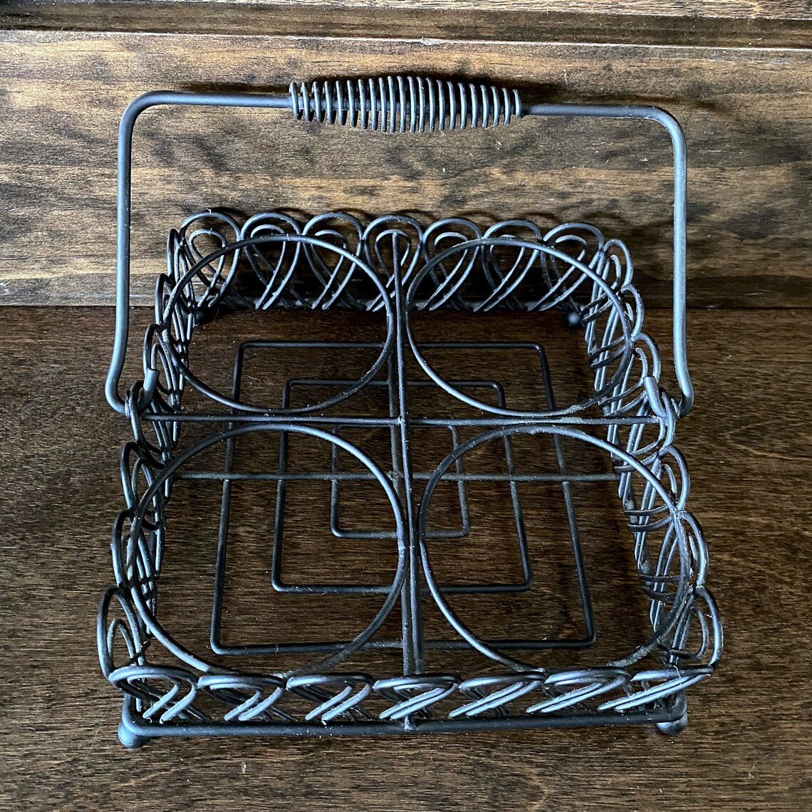 Vintage Condiment Caddy and Glass Jars, Summer Picnic Set, Vintage ...