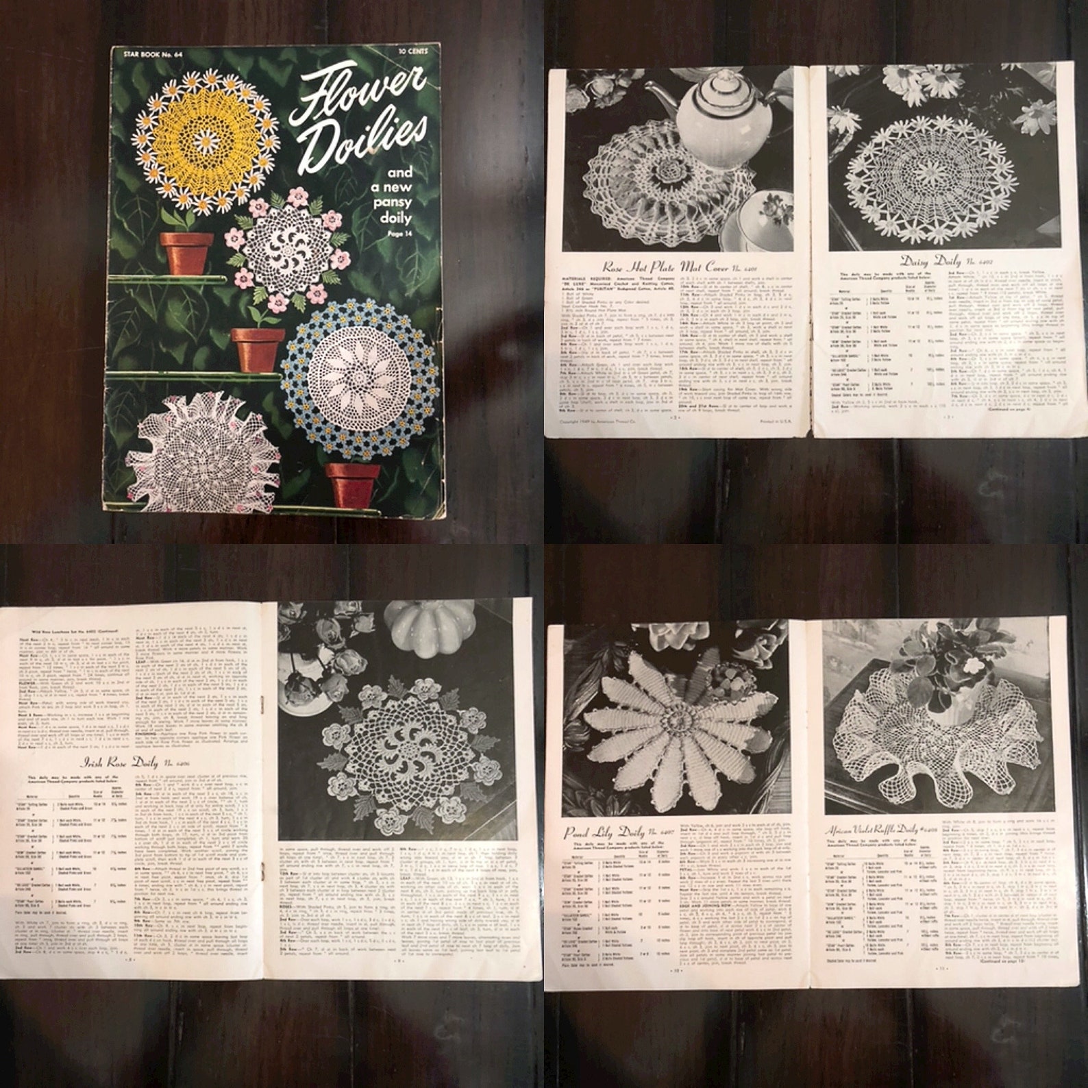 Vintage Crochet and Tatting Book Doily Pattern Books - Etsy