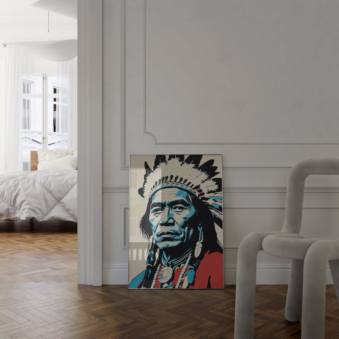 Pop Art Native American Chief - Digital Download 2:3 - Original Art ...