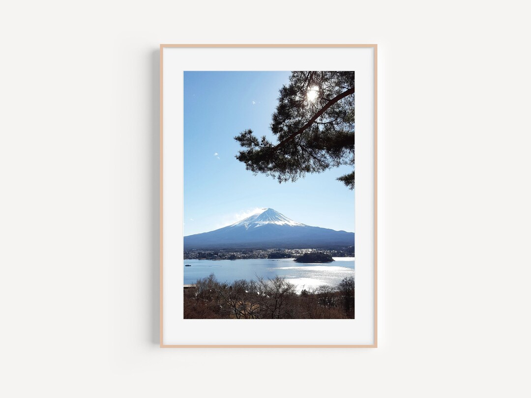 Mount Fuji Art Print Mountain Fuji Poster Lake Kawaguchi - Etsy