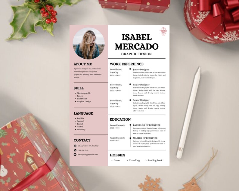 Graphic Designer Resume Template, Creative Designer, Professional CV ...