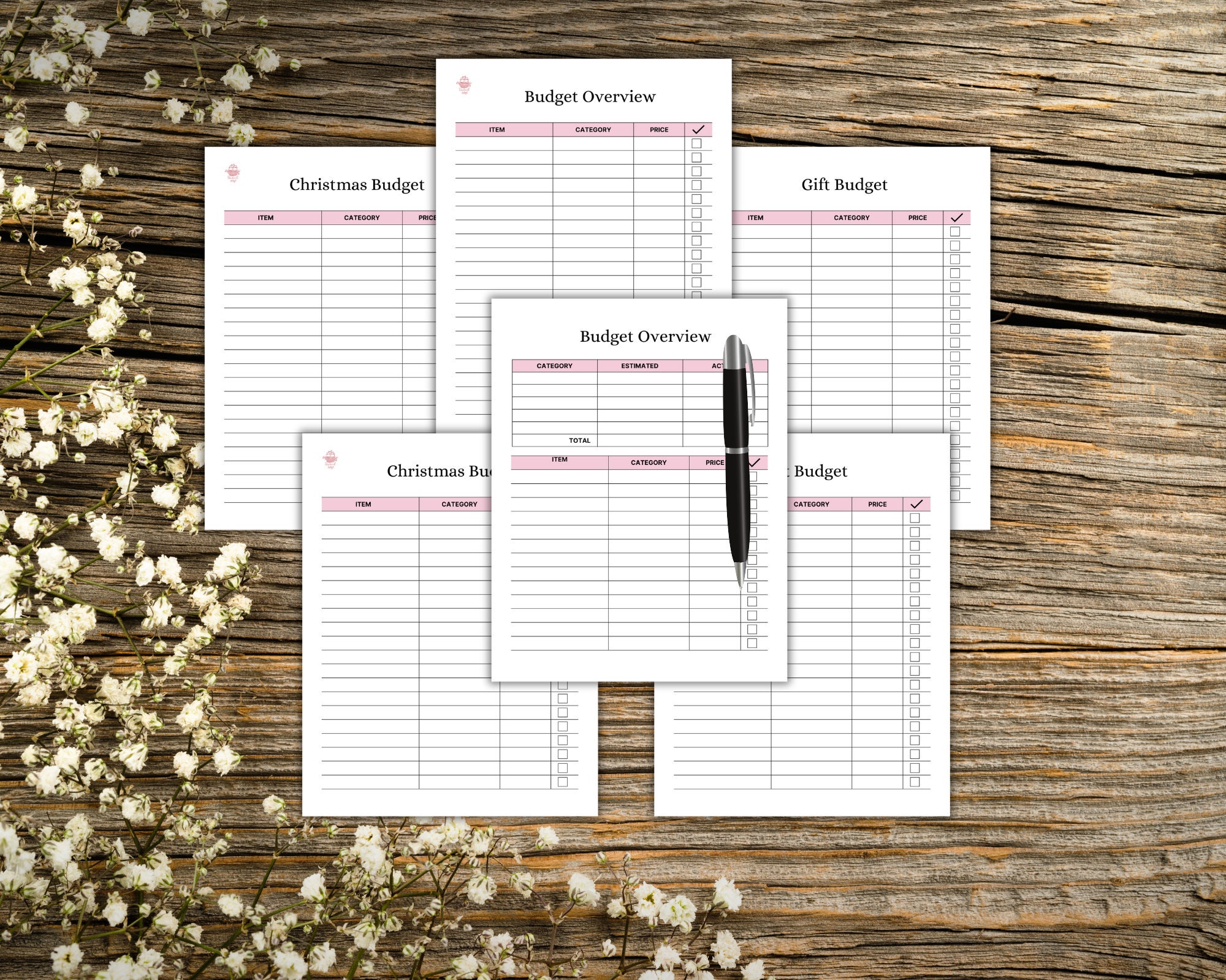 Christmas Budget Planner. Budget Overview, Gift Budget List, Christmas ...