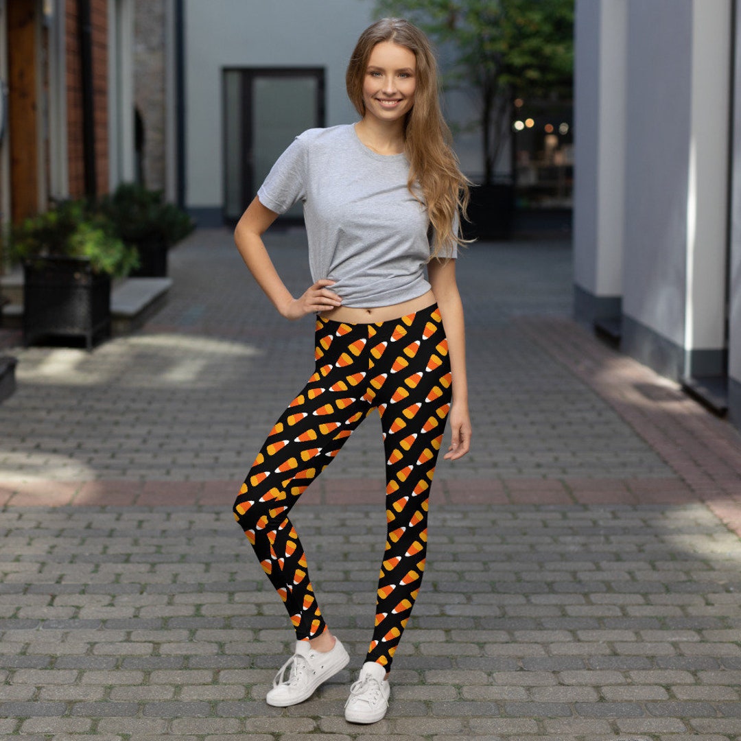 Candy Corn Leggings, Halloween Leggings, Halloween Outfit, Cute Candy ...