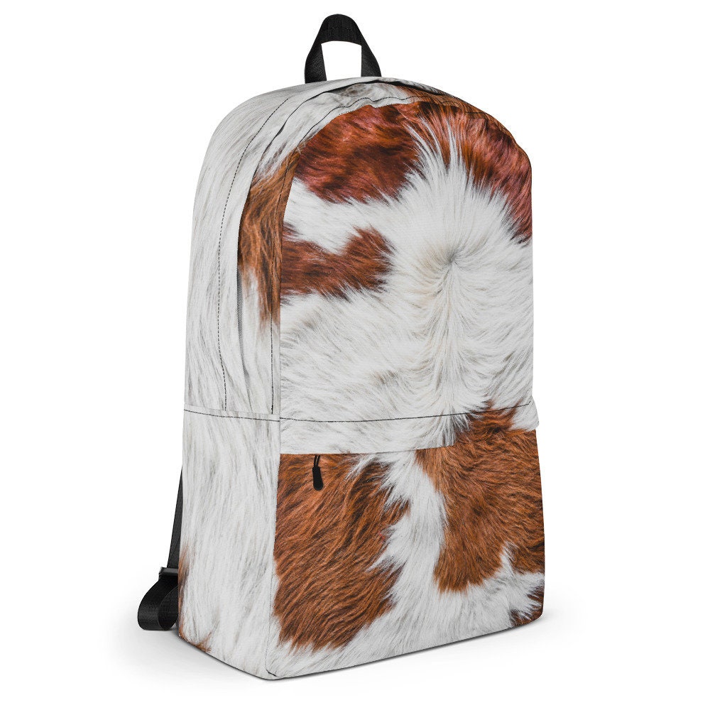 Animal Fur Print Backpack Deer Faux Fur Cow Print High Quality Backpack ...