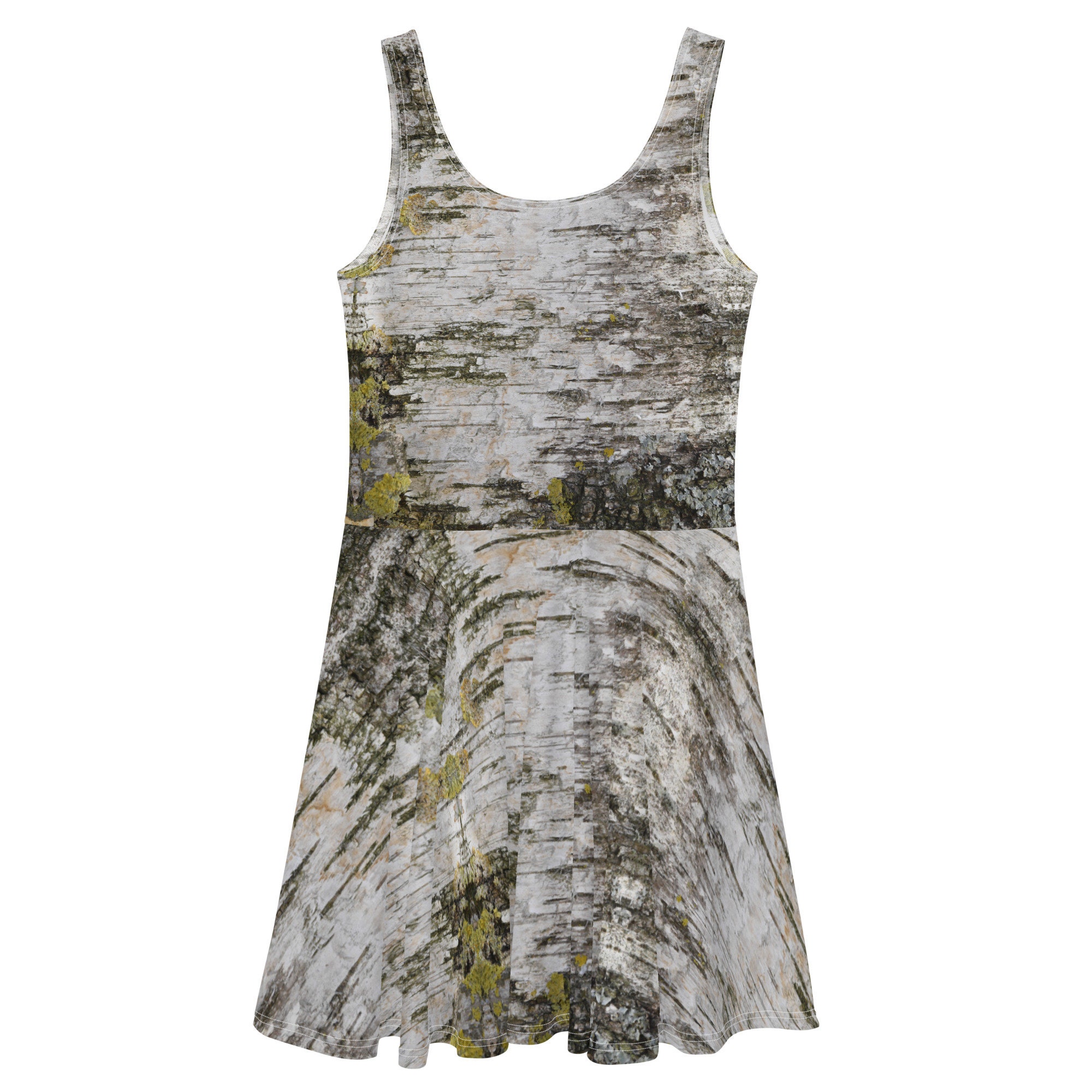Tree Bark Print Skater Dress Tree Bark Dress. Sizes XS 3XL. Sublimated ...