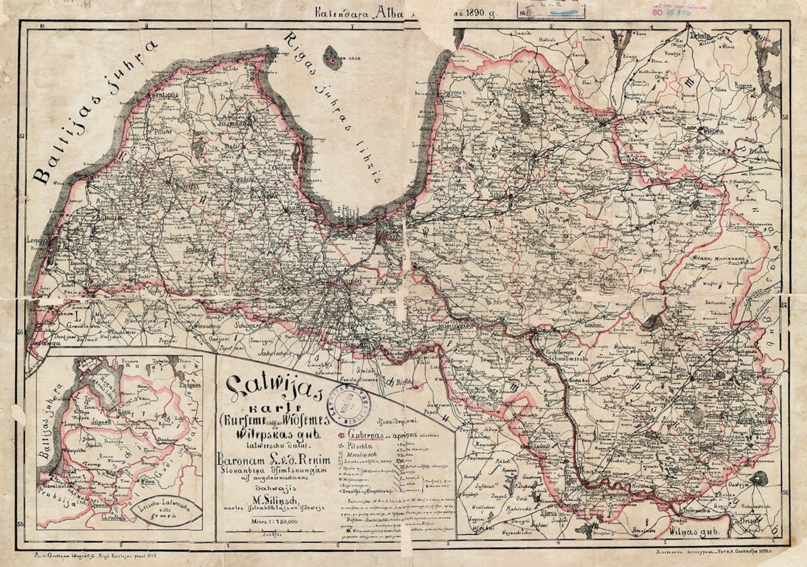 Latvia Old Map Poster Riga Poster Latvia Print Wall Decor Home Decor ...