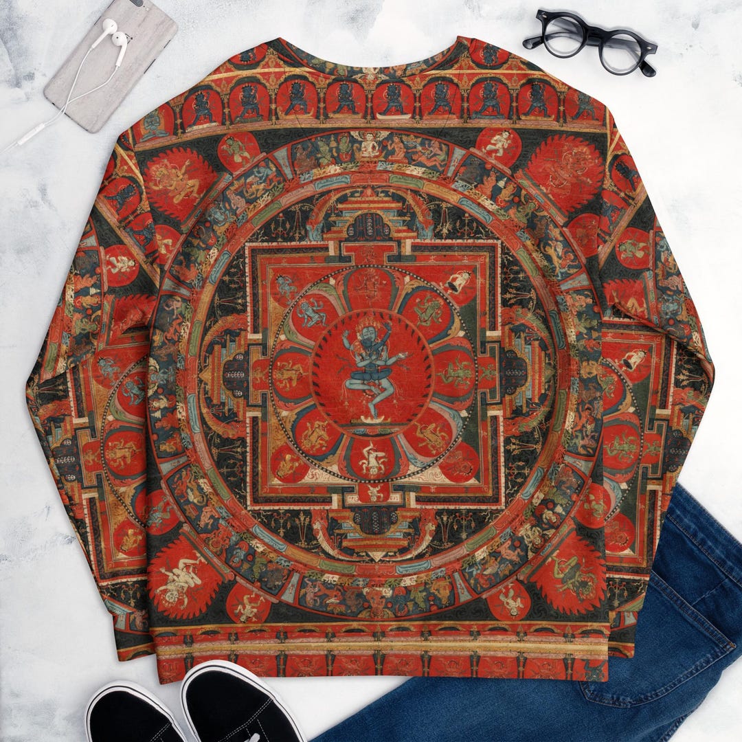 Spiritual Clothing Meditation Tibet Unisex Sweatshirt Asian Art Yoga ...