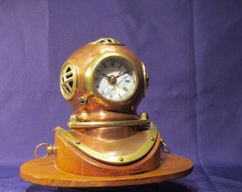 Copper and Brass Mark V Morse US Navy Diving Helmet Clock - Etsy