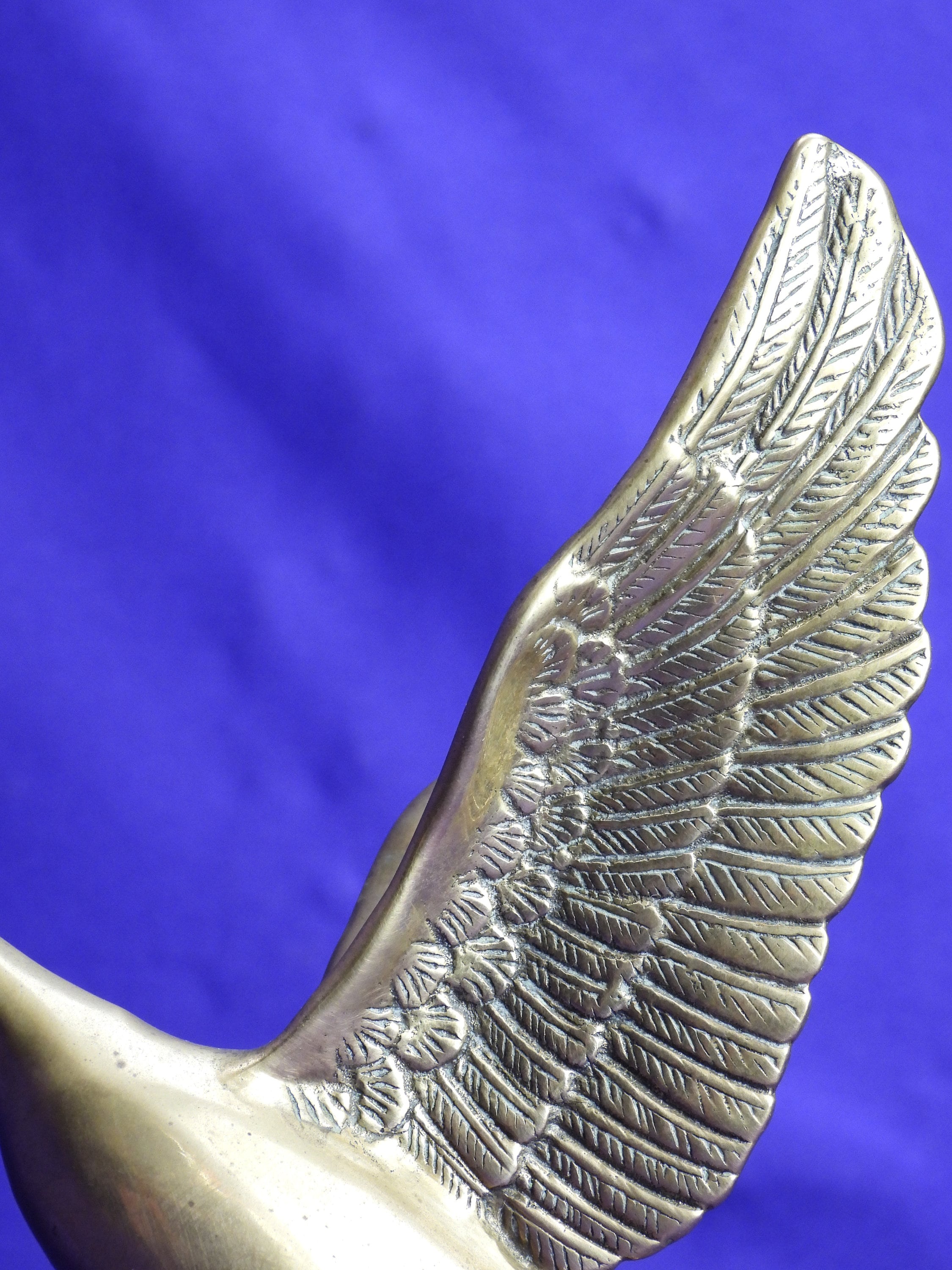 Vintage Brass Flying Duck Statue - Etsy