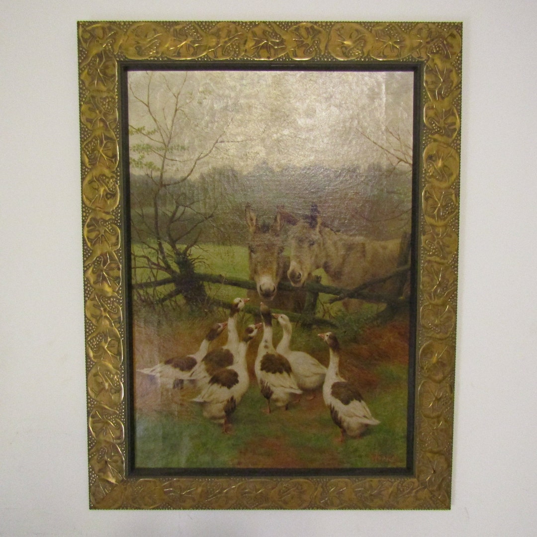 Herbert William Weekes, Original 1904 Antique Oil Painting on Canvas ...