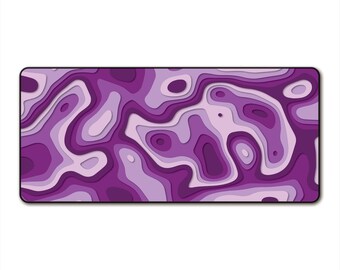 Abstract Fluid Depth Effect Mouse Pad, Multicolor Pink/purple, Non-slip ...