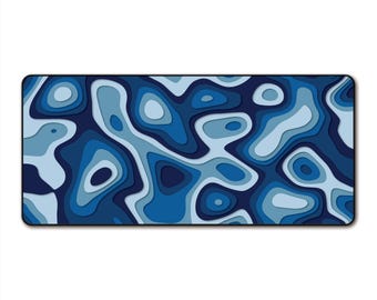 Abstract Fluid Depth Effect Mouse Pad, Multicolor Pink/purple, Non-slip ...