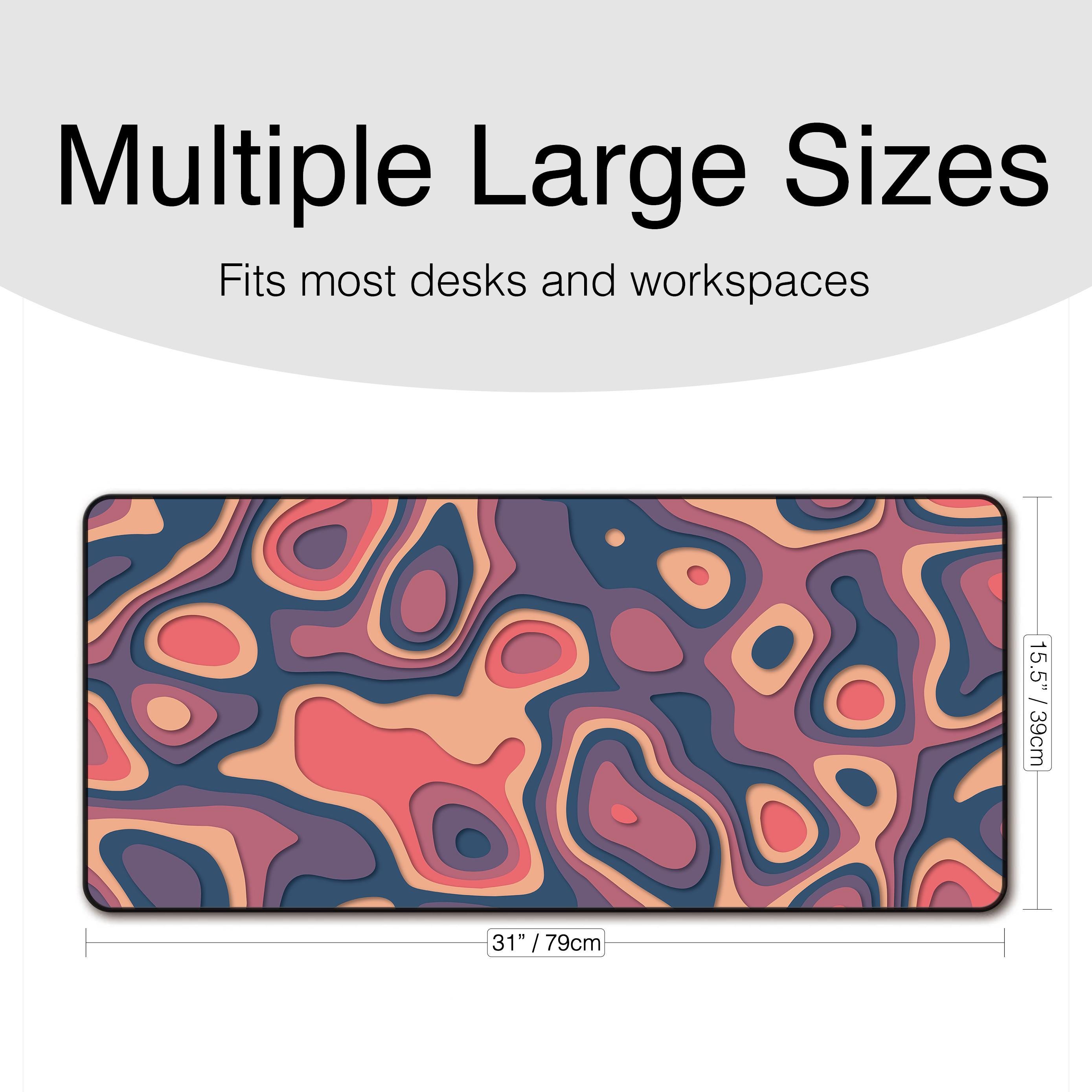 Abstract Fluid Depth Effect Mouse Pad, Multicolor Pink/purple, Non-slip ...