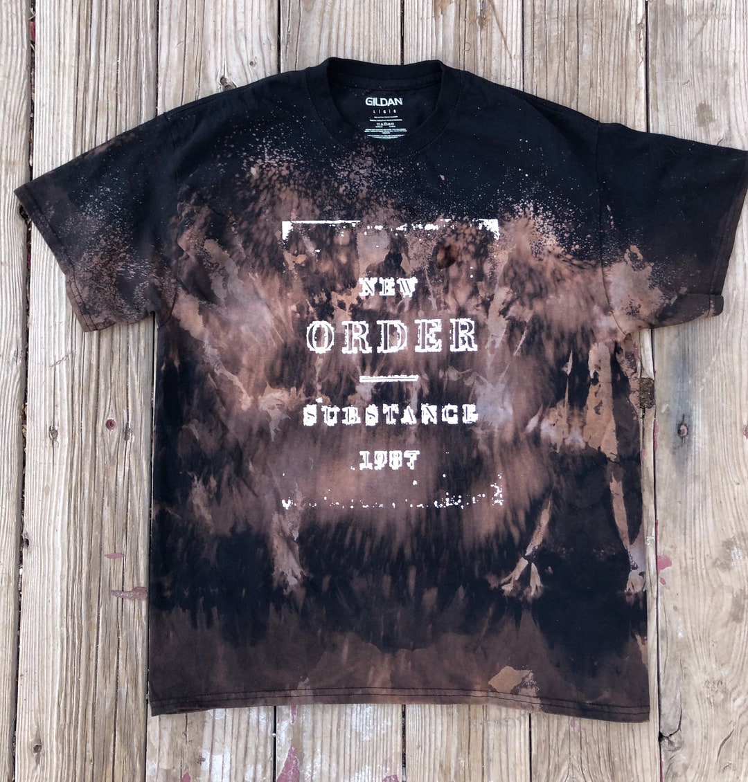 New Order Substance (rework LP Cover Unisex Acid Dye/acid Wash) Size XL ...