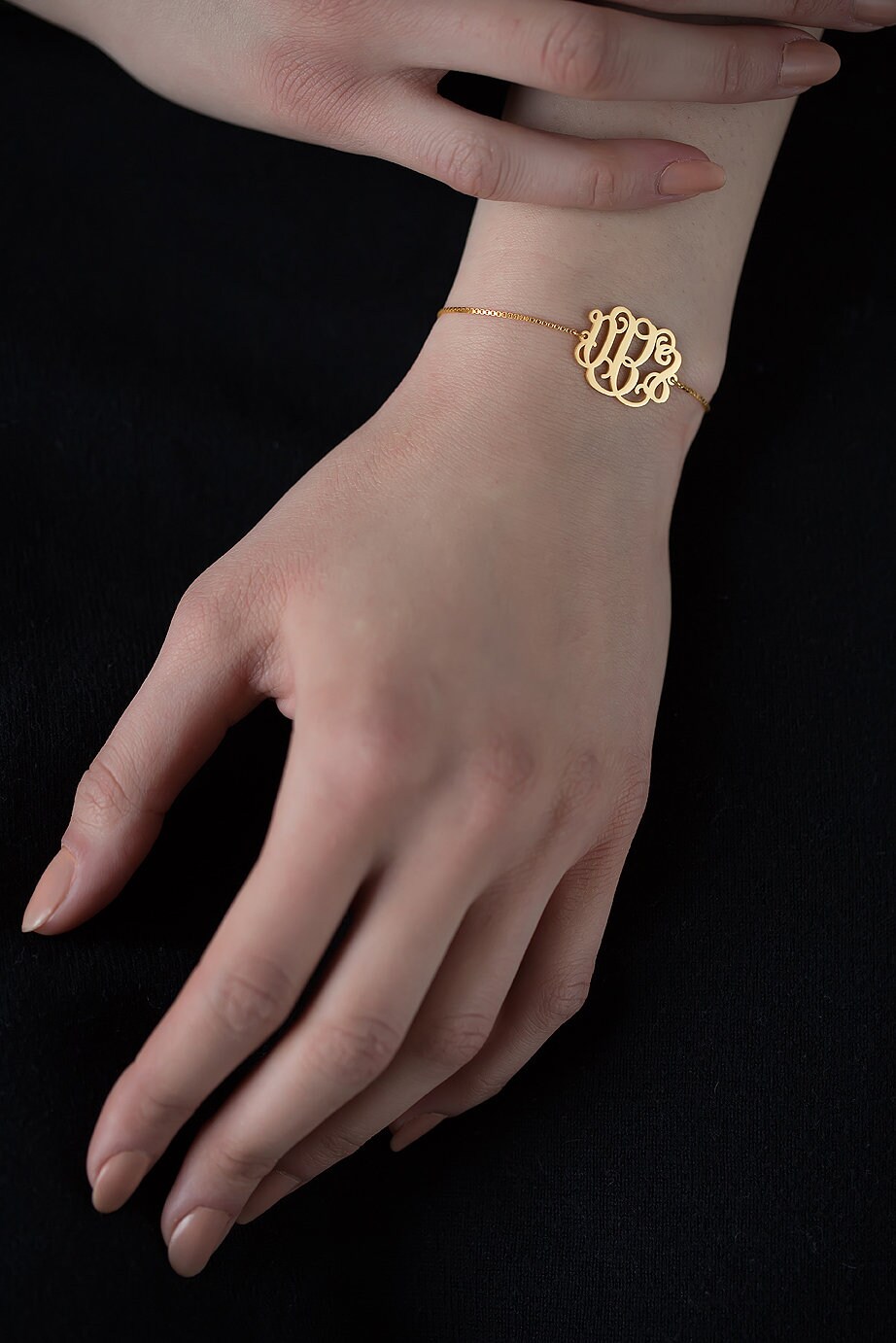 Personalized Monogram Bracelet Custom Name Bracelet Gold | Etsy