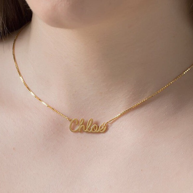 Gold Name Necklace - Etsy