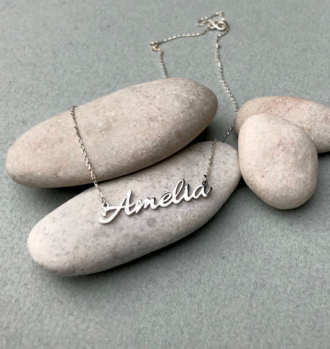 Tiny Name Necklace,bridesmaid Gift,custom Name Necklace,gift Necklace ...