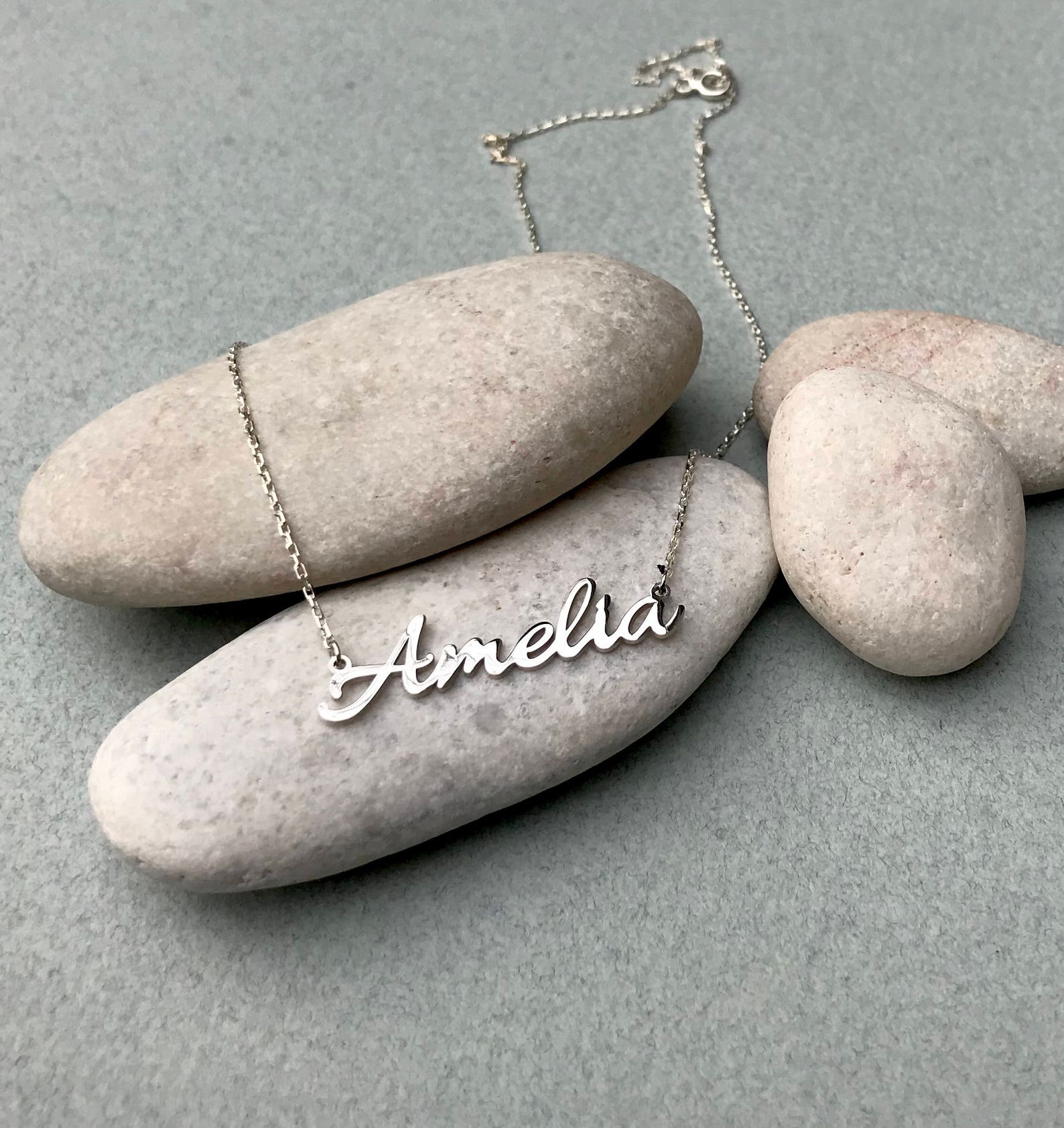 Tiny Name NecklaceBridesmaid GiftCustom Name NecklaceGift | Etsy