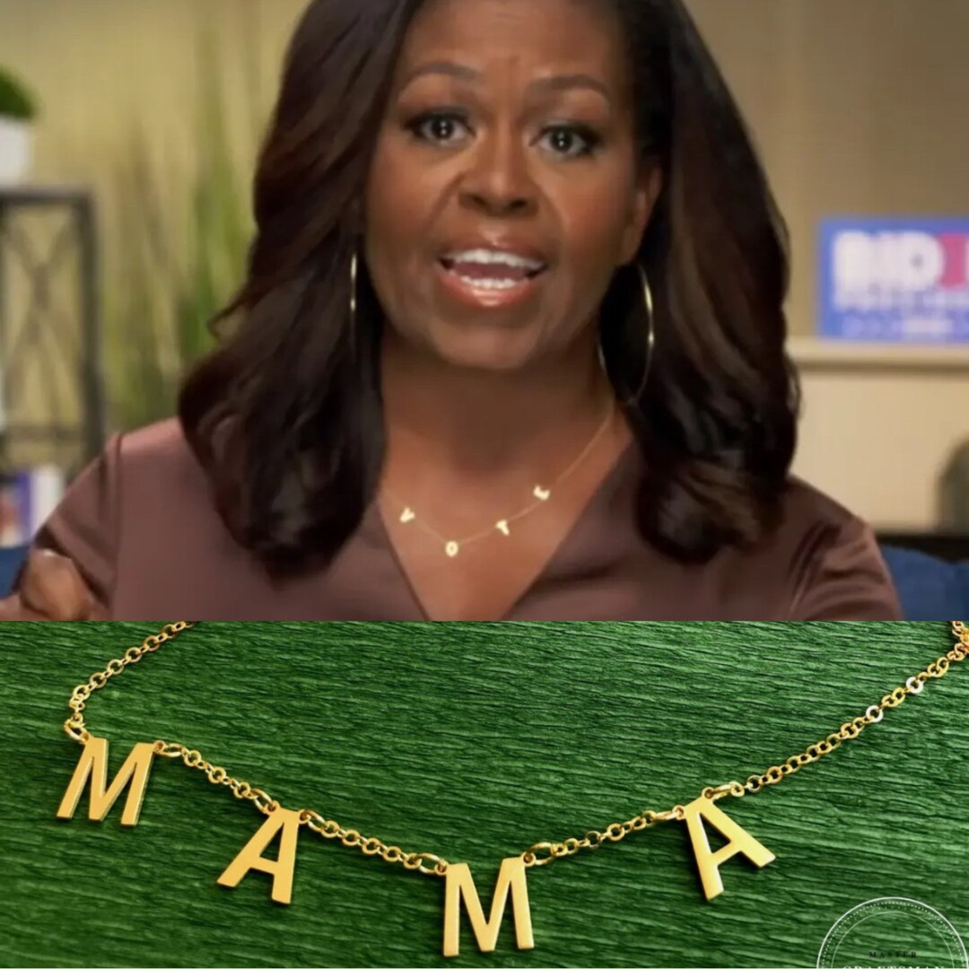 Vote Necklace Michelle Obama Gold Vote Necklace Name - Etsy UK