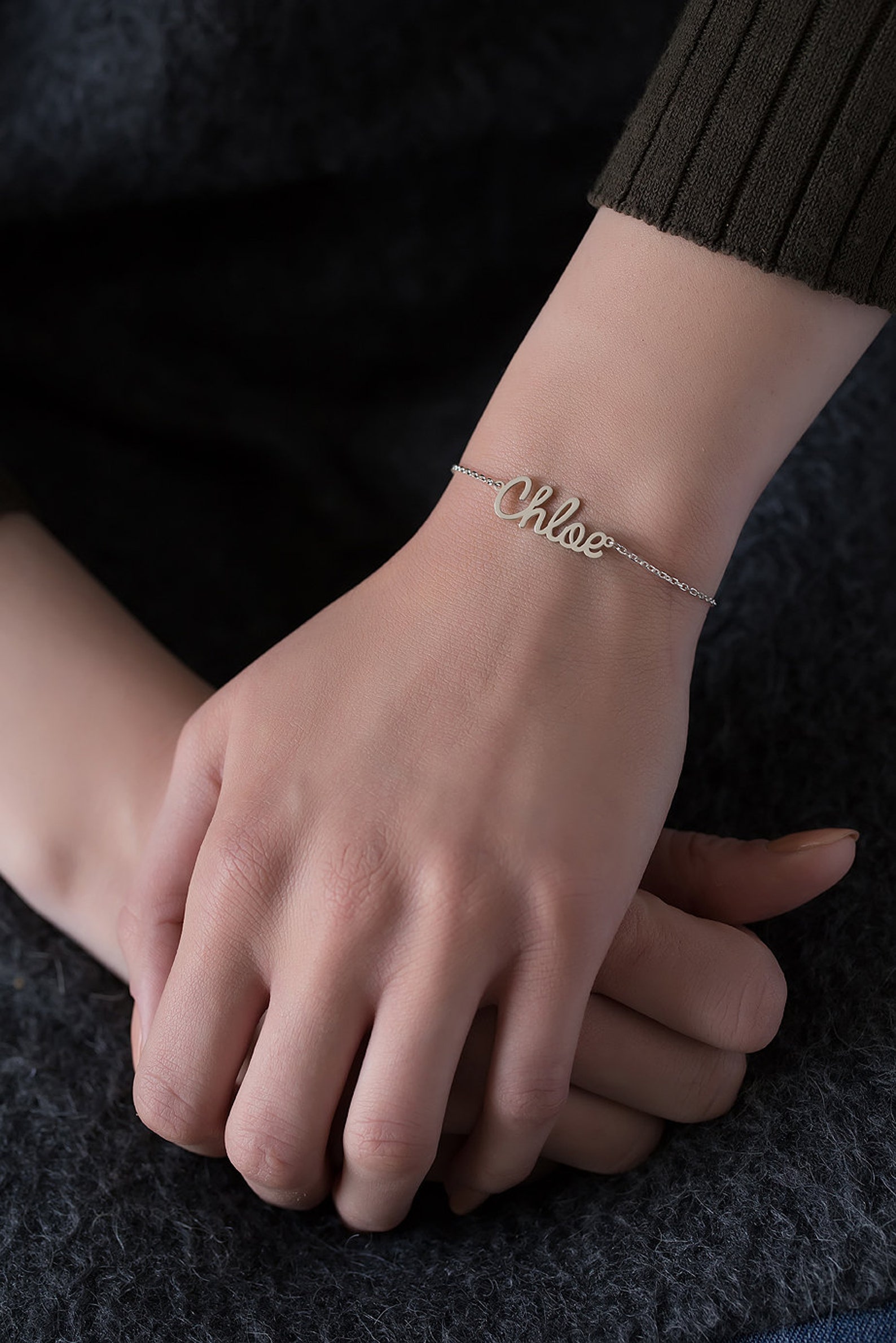 Personalized Silver Bracelet Custom Gift Custom Name - Etsy